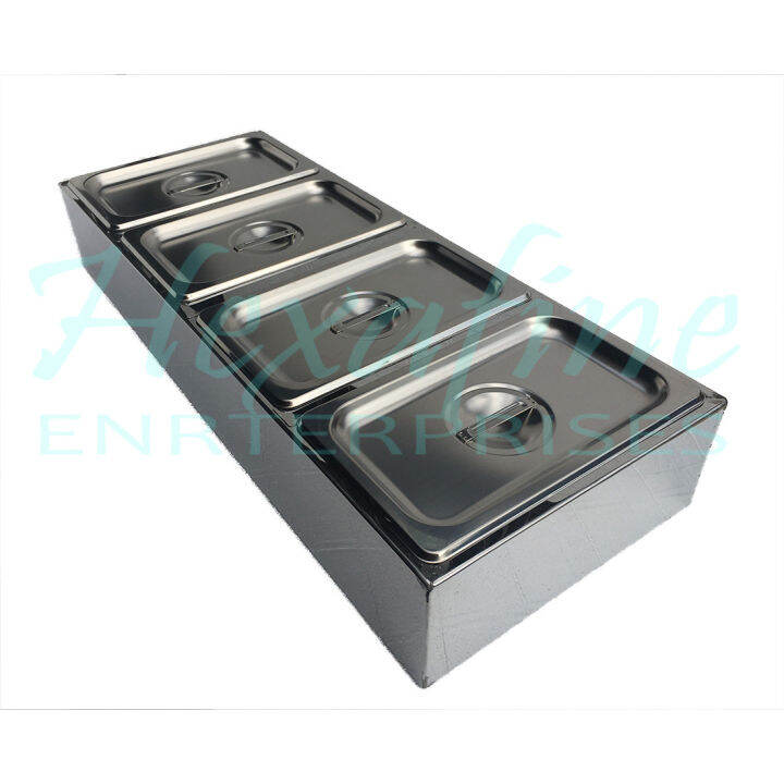Stainless 4-hole sauce pan or food pan container gastronorm – Big Size ...