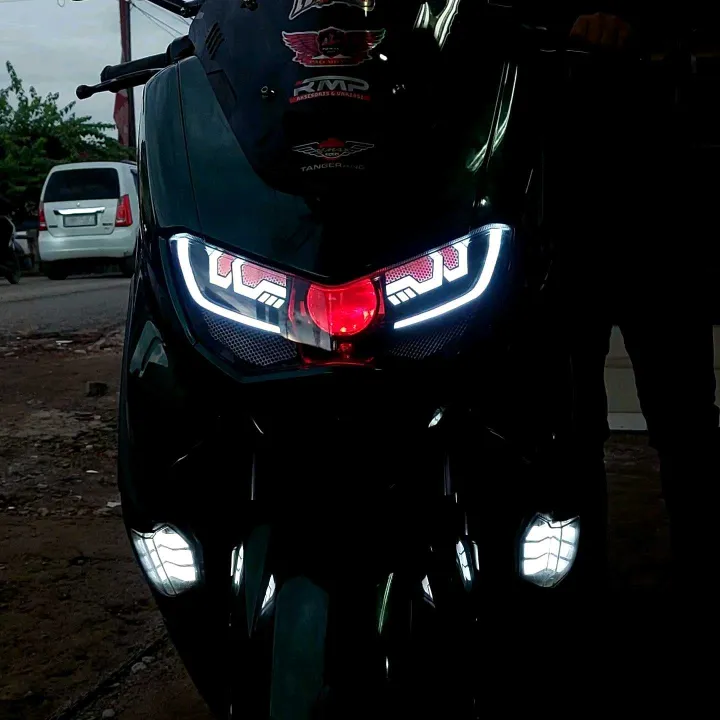 HEADLAMP YAMAHA ALL NEW NMAX CUSTUME LAZY DAN BILED SARANG LEBAH LAMPU ...