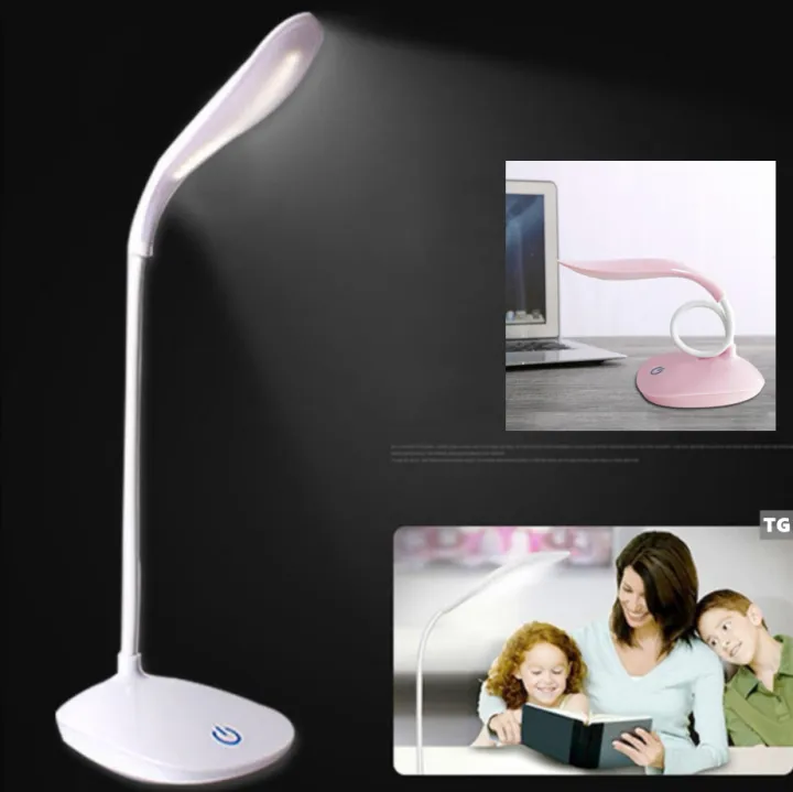 Foldable Bendable Table Lamp LED Stand Desk Lamp Rechargeable 3 Levels ...