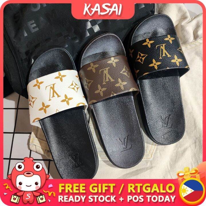 Hot style LV Couple slipper Flat classic style High quality men and ...