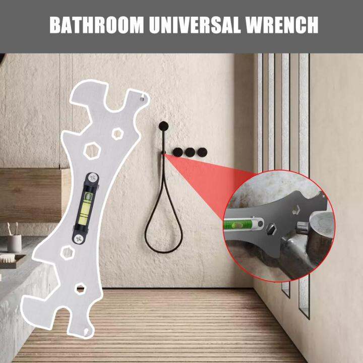 Universal Wrench Stainless Steel Bathroom Special Rain Hexagonal Shower ...
