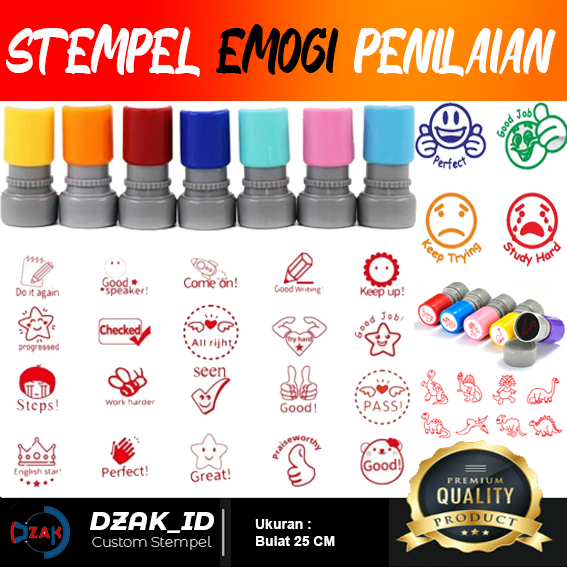 Stempel Emogi Penilaian Guru - Stempel Penilaian Guru PAUD TK SD ...