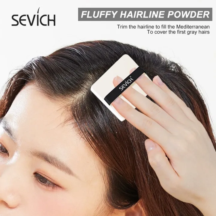 Hair shadow fiber, Sevich Hairline Shadow Powder Puff for Quick Cover ...