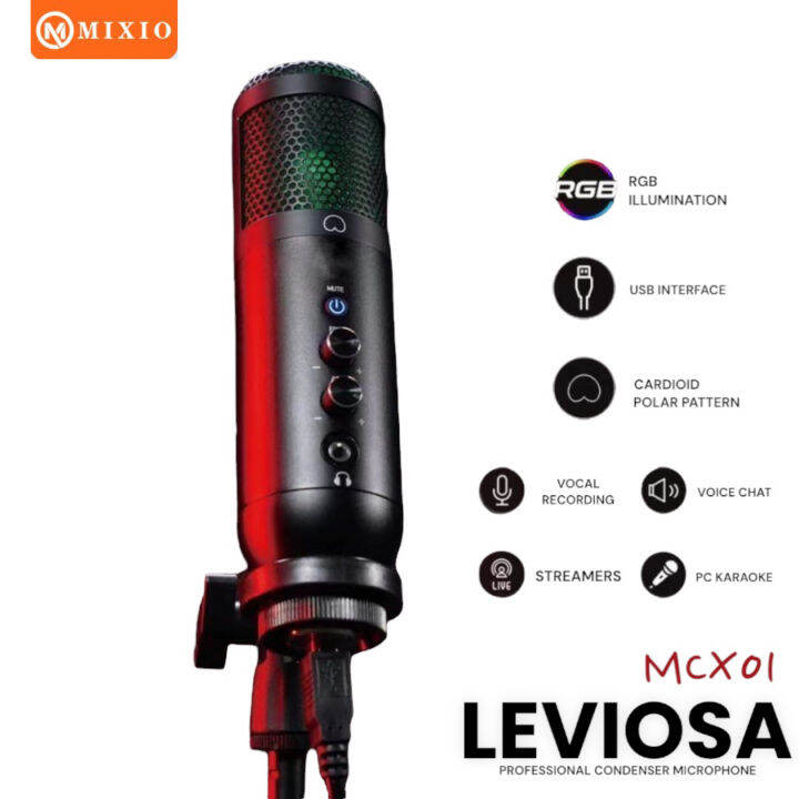MIXIO - MCX01 RGB Microphone Leviosa / Microphone Condenser ...
