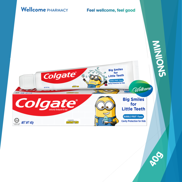 Colgate Anti-Cavity Toothpaste for Kids Bubble Fruit Flavour - Minion ...