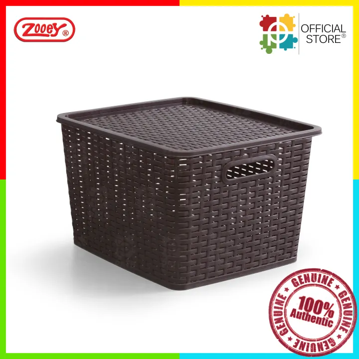 Zooey Rattan Eco Tray Basket Large Choco | Lazada PH