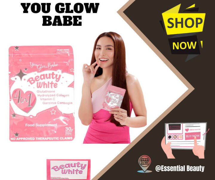 You Glow Babe Glutathione Beauty White 4 in 1 Intense Whitening/Slimming/Collagen & Vitamin C ...