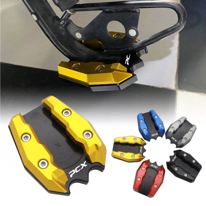 SEMSPEED Motorcycle Side Foot Stand Kickstand Enlarge Extension Pad For ...