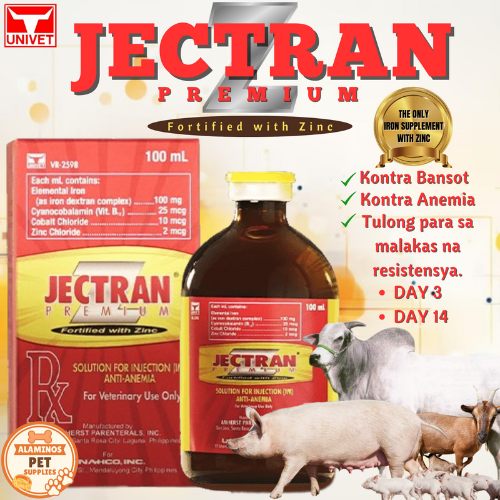 [APS] JECTRAN PREMIUM / 100ML / INJECTION / ANTI-ANEMIA / PARA SA BIIK ...