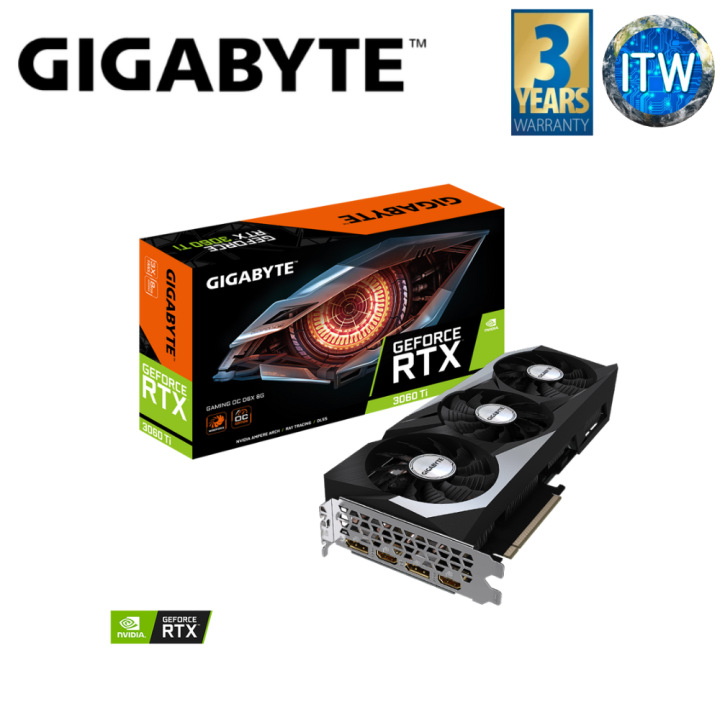 ITW Gigabyte GeForce RTX 3060 Ti Gaming OC D6X 8GB GDDR6X Graphic Card ...