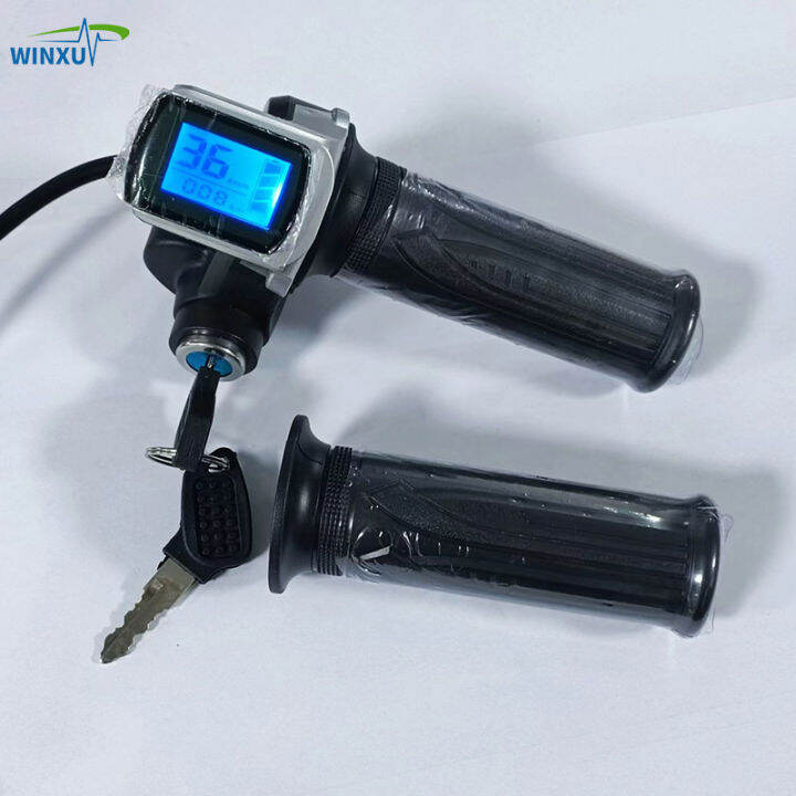 24V 36V 48V LCD speed display throttle turn accelerator for e-bikes e ...