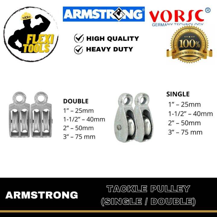 ARMSTRONG Tackle Pulley (SINGLE / DOUBLE) | Lazada PH