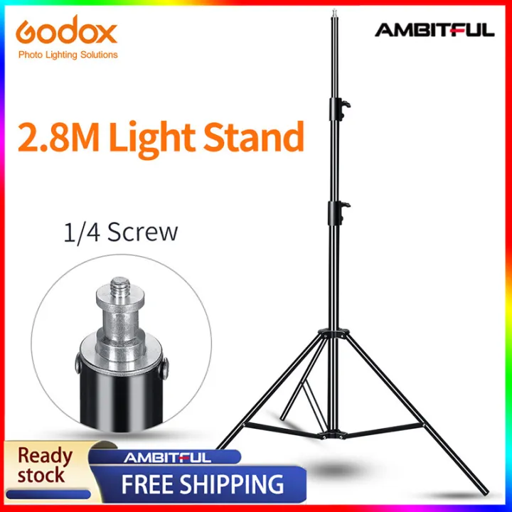 Godox 110 inch 1/4 Screw 280cm Light Stand Heavy Duty Tripod for ...