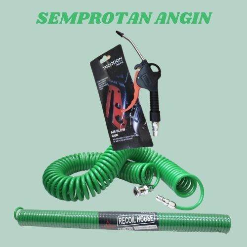 HEMAT !!! Paket Semprotan angin Kompresor Semprotan debu Selang Recoil ...