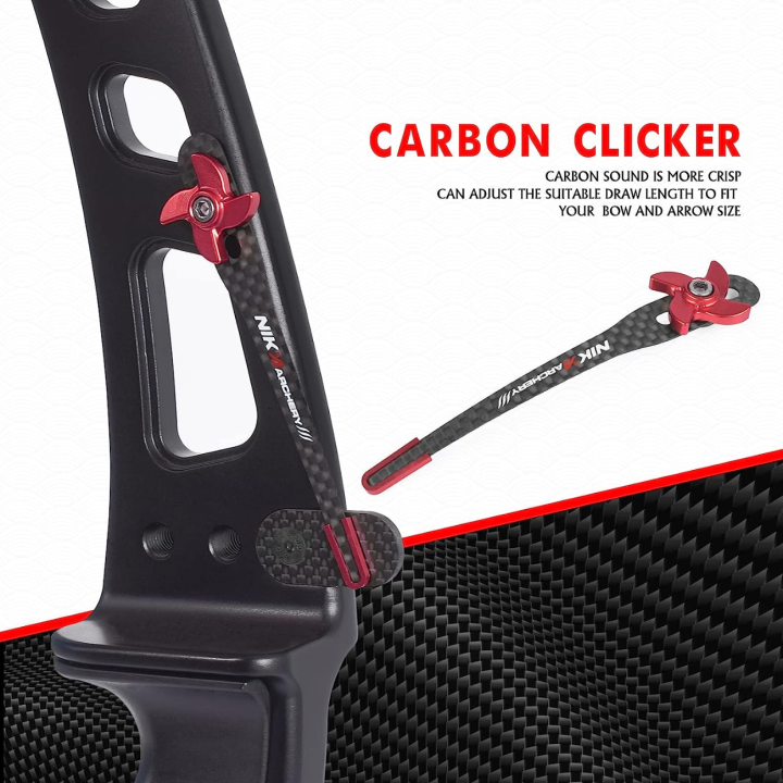 NIKA Recurve Bow Signal Carbon Fiber Clicker for Recurve Bow Target ...