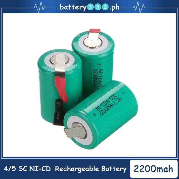 【COD】 2-20pcs 4/5 SC NI-CD Battery 1.2V 2200mah Sub C Rechargeable for DIY Screwdriver Electric ...