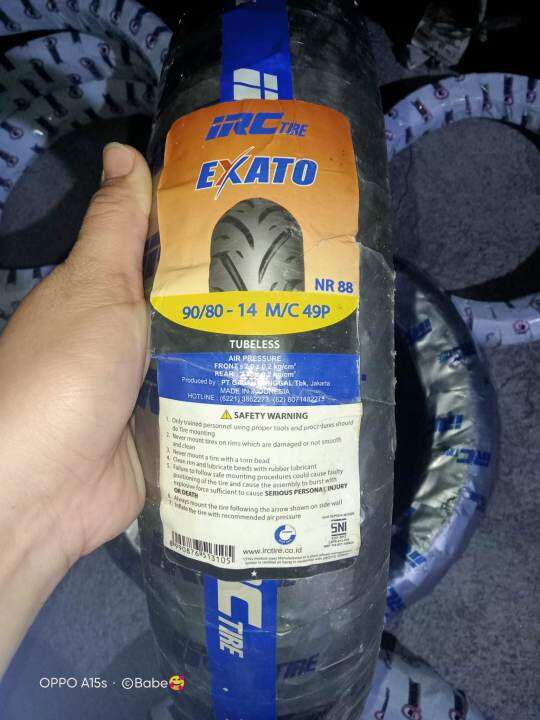 IRC EXATO TUBELESS TIRE 90X80X14 | Lazada PH