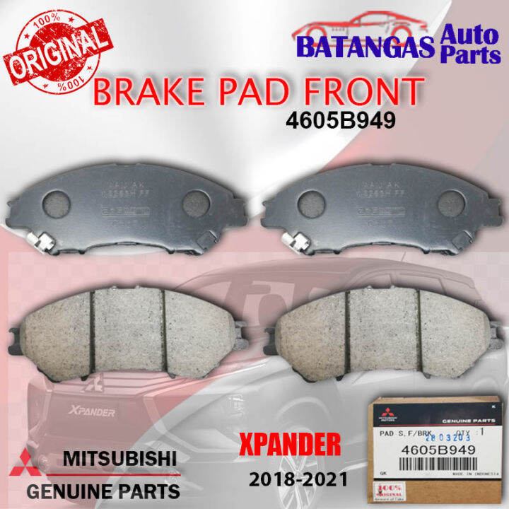 ORIGINAL BRAKE PAD FRONT FOR MITSUBISHI XPANDER 2018-2021(4605B949 ...