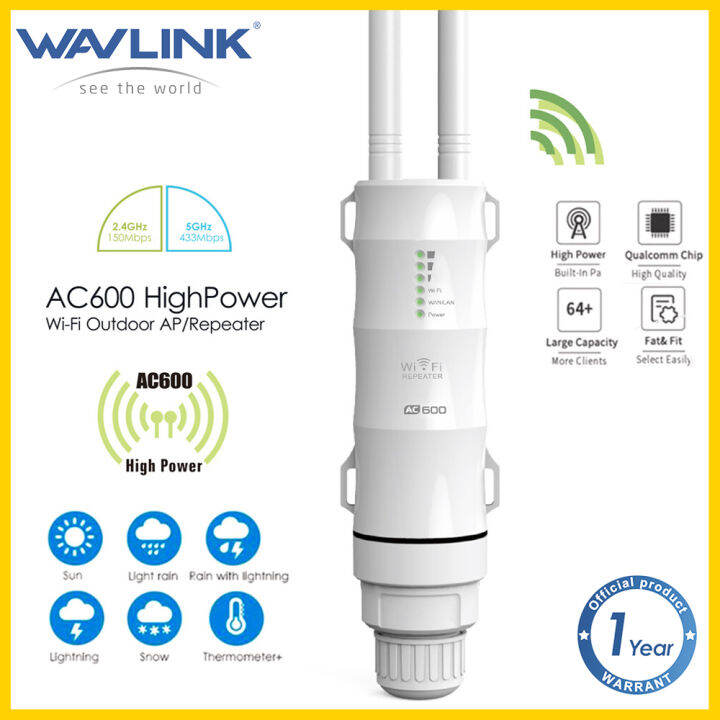 WAVLINK AC600 7dBi ไฮพาวเวอร์กลางแจ้งรอบทิศทางจุดเชื่อมต่อ /Cpe/ ทวน ...