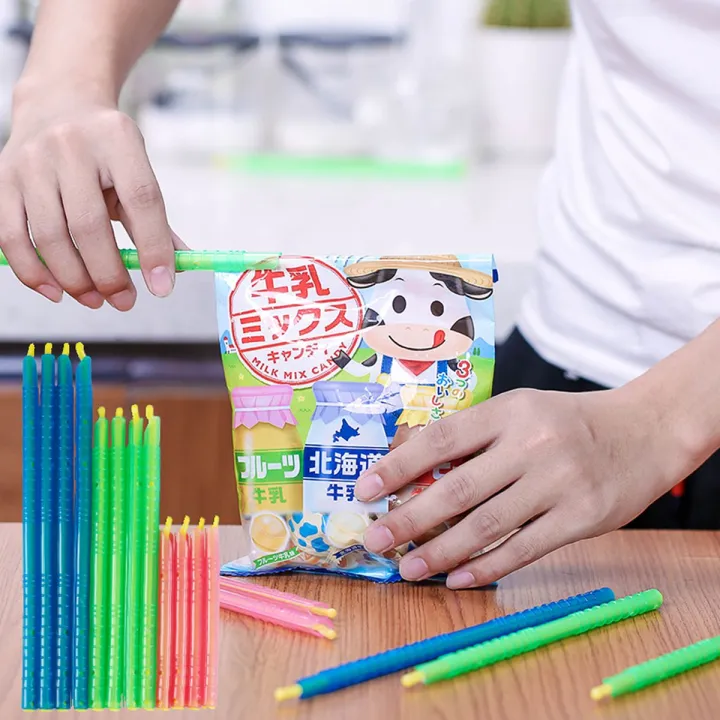 OKDEALS01 Snack Kitchen Plastic Slide On Bag Clips Sealing Bar Fresh ...