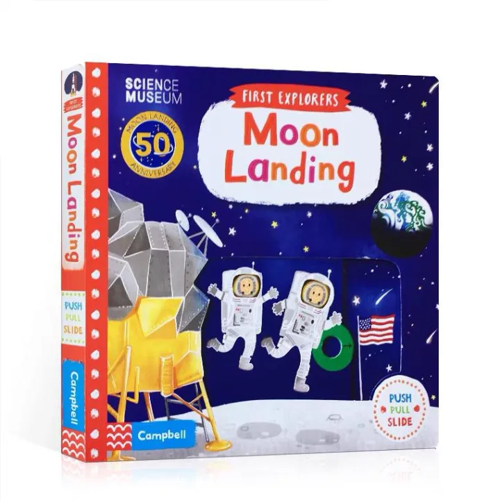 ChildsBook Moon Landing Board book First Explorers English By Campbell ...