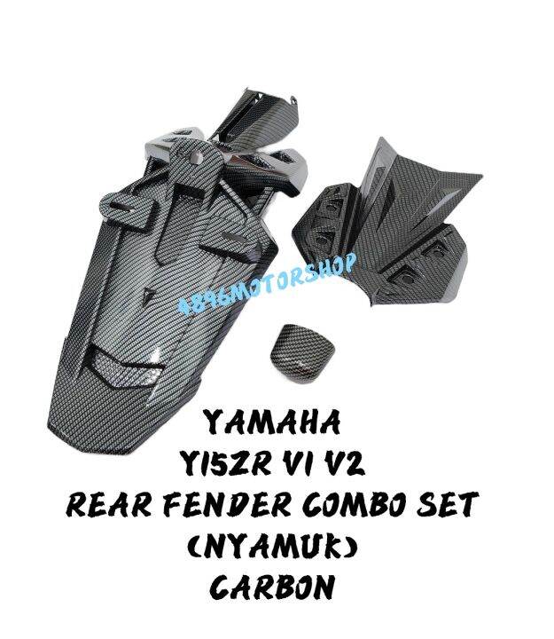 YAMAHA Y15ZR V1 V2 CARBON REAR FENDER COMBO FULL SET Y15 VIETNAM NYAMUK ...