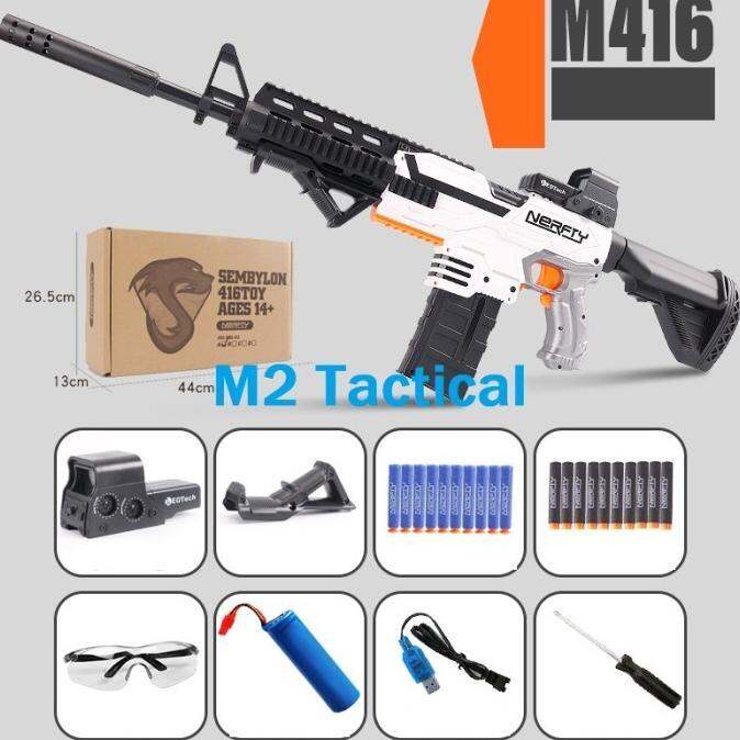 Mainan M416 Nerf Gun / M416 Nerfty Electric Darts Blaster FULL ACC | Lazada Indonesia
