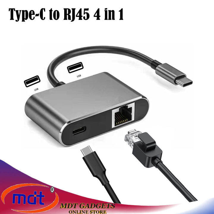 USB C to Gigabit Ethernet Adapter with Power Supply, 1000MBPS Type C PD ...