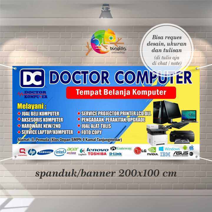 Spanduk, Banner Toko Komputer custom desain | Lazada Indonesia