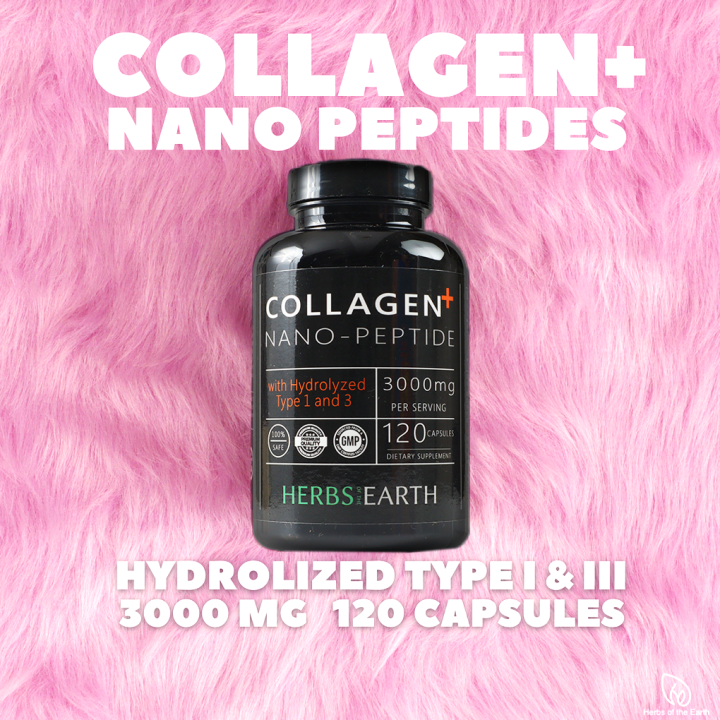 Collagen Nano Peptides Hydrolyzed Types 1 and 3 - 3,000 MG NON-GMO Nano ...