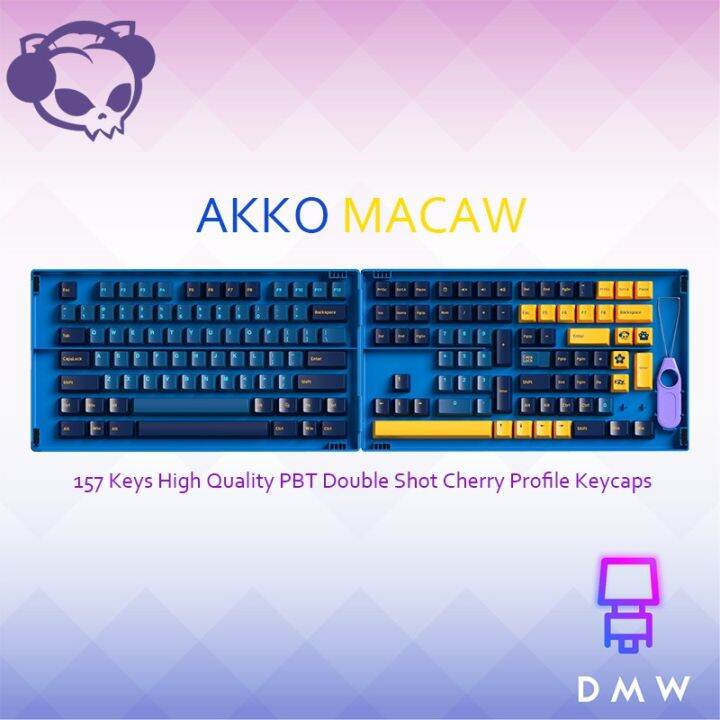 Akko Keycaps, PBT Double Shot Cherry Profile Keycaps 158-Keys, Akko ...