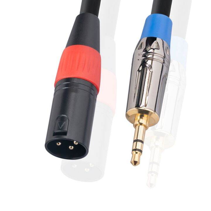 3-Pin XLR Plug To 6.35Mm Plug Adapter Jack Male Plug Stereo Audio Cable ...