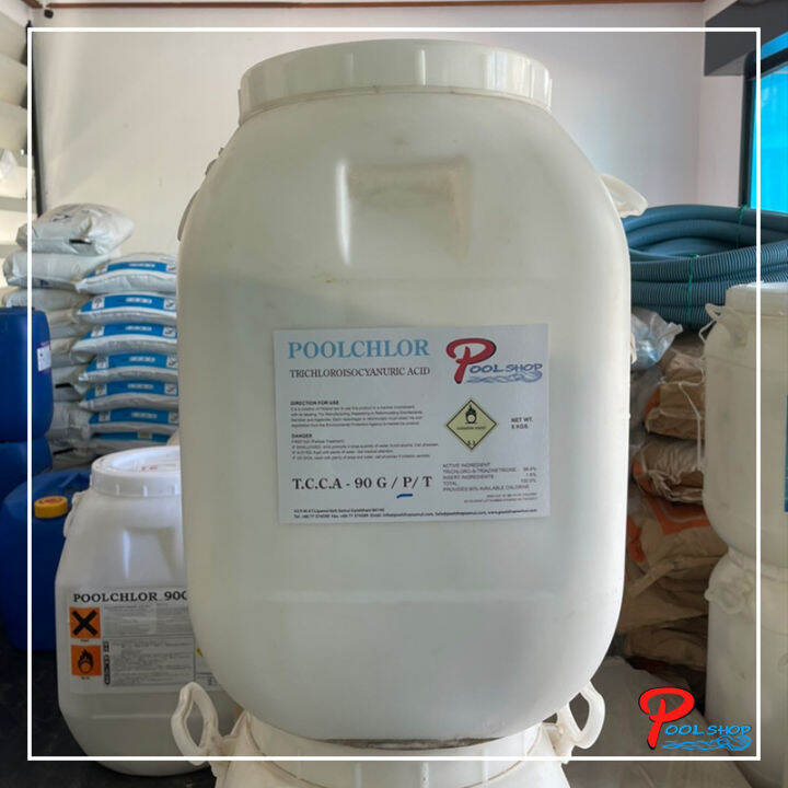 CHLORINE Powder 90% คลอรีนผงสำหรับฆ่าเชื้อโรคในสระว่ายน้ำขนาด 50 kg ...