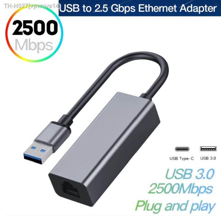 USB 3.0 To 2.5G LAN Gigabit Ethernet Adapter RTL8156B 2500/1000/100Mbps ...