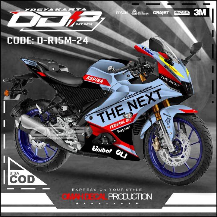 DECAL R15M V4 FULL BODY DEKAL STIKER MOTOR YAMAHA R15 V1 V2 V3 V4 DECAL ...