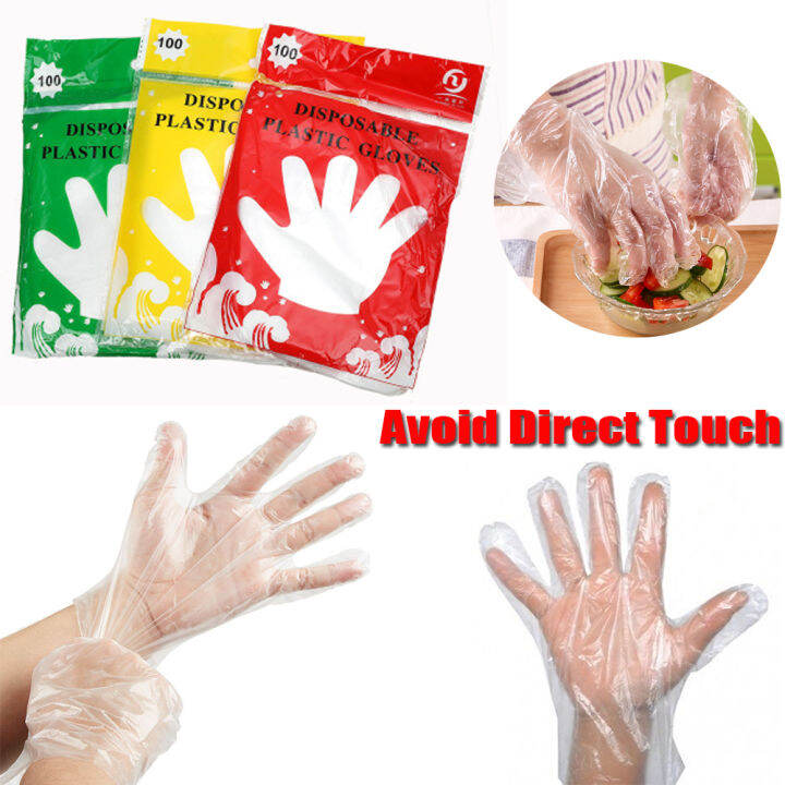 100pcs/pack high quality disposable plastic gloves | Lazada PH