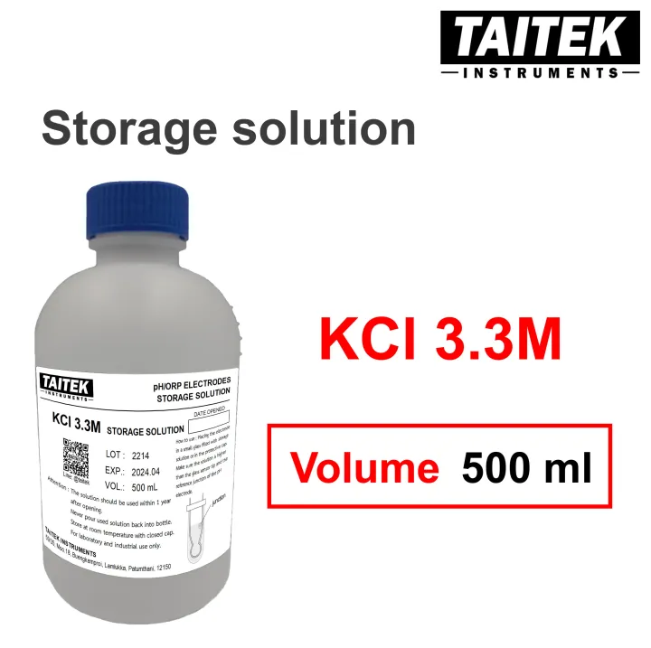 pH/ORP Electrodes Storage Solution KCl 3.3M for pH and ORP Meters (500 mL) | Lazada.co.th