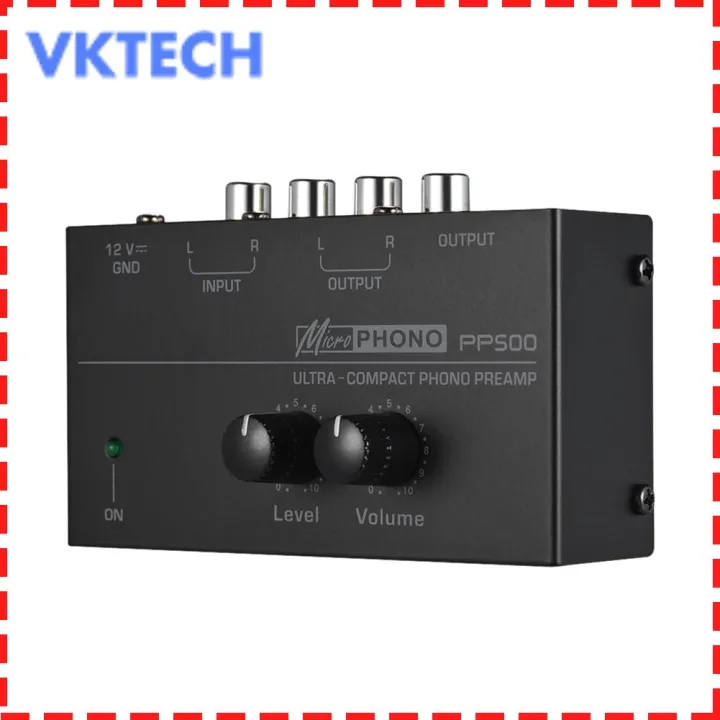 Ultra-compact Phone Preamplifier Phono Preamp Bass Treble Balance ...