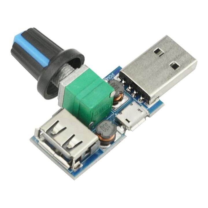 USB Fan Speed Controller Adjust Wind Volume with Stepless Governor Speed Controller Stepless ...