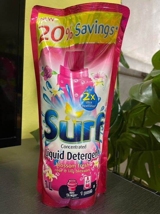 Surf Liquid Detergent Blossom Fresh Pouch 1 Liter | Lazada PH