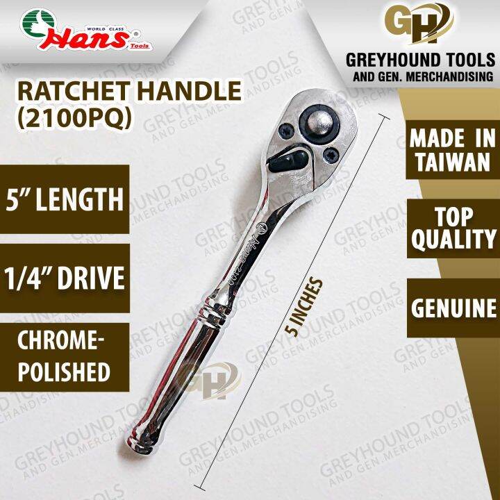 Hans Ratchet Handle 1/4 inch Drive Ratchet Handle 5 inch Long (2100PQ ...