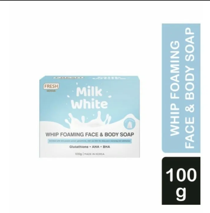 FRESH Skinlab MILK WHITE Whip Foaming Face & Body Soap 100g | Lazada PH