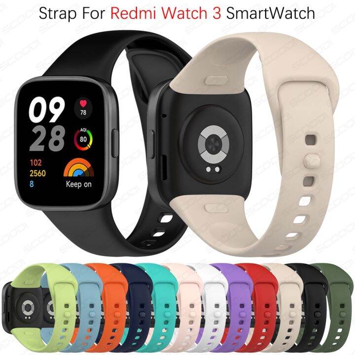 สายนาฬิกาข้อมือซิลิโคนแฟชั่นสำหรับ Redmi Watch 3 Strap Smartwatch สาย