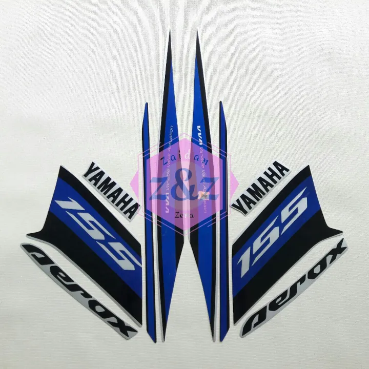 STIKER STRIPING LIS LES BODY MOTOR YAMAHA AEROX VVA 155 2018 R SILVER ...