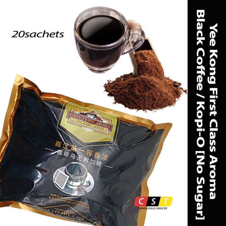 Yee Kong First Class Aroma Black Coffee / Kopi-O [No Sugar] 20sachets x ...
