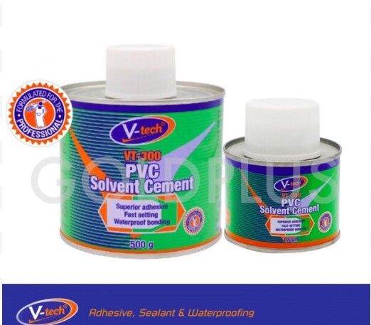 💥READY STOCK💥V-Tech VT300 Solvent Cement Gum PVC Pipe Glue 100gm 500gm | Lazada