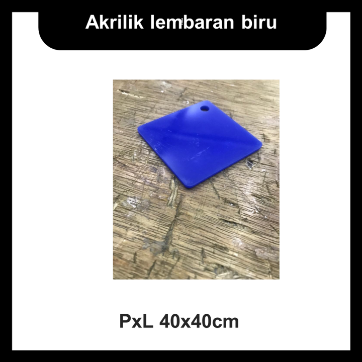 Akrilik lembaran biru PxL 40x40cm 3mm | Lazada Indonesia