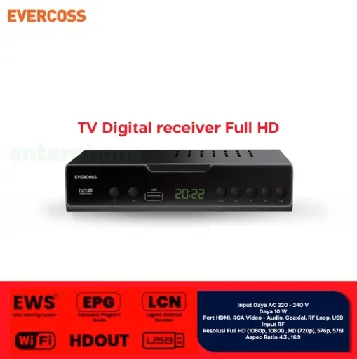 Evercoss STB Set Top Box Max Mega Box TV Digital receiver Full HD ...