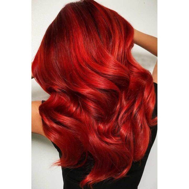 Fiery Bright Red Hair Color Red Hair Coloring Permanent Hair Color 0.45 ...