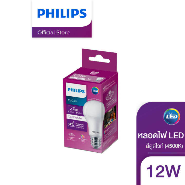 Philips Lighting หลอด LED PHILIPS 12 วัตต์ COOL White E27 (4500K ...